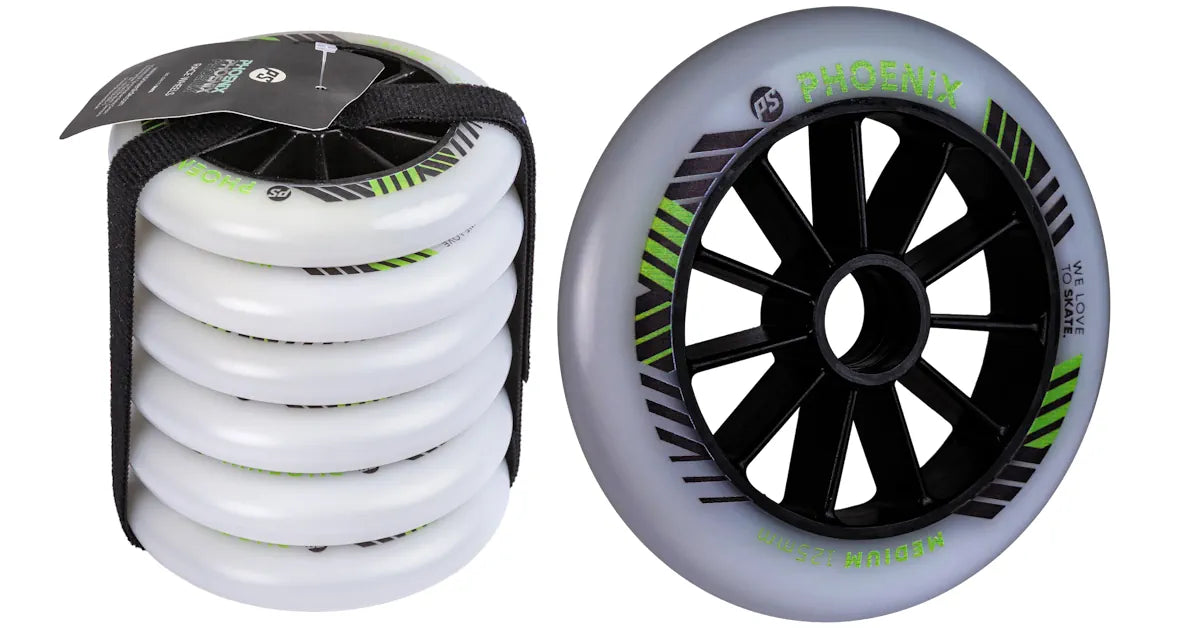 POWERSLIDE Phoenix 125mm DD Wheels – Medium & Hard – Speed Inline Wheels
