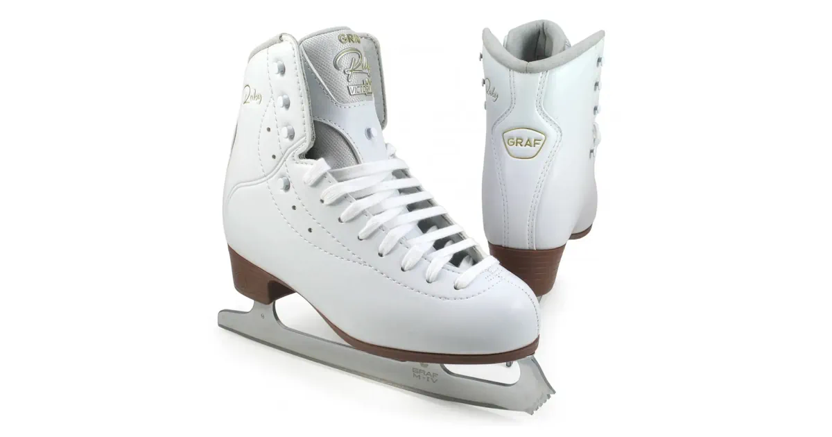 GRAF Ruby Victory Ice Skates – White | Figure Skating – SkaMiDan