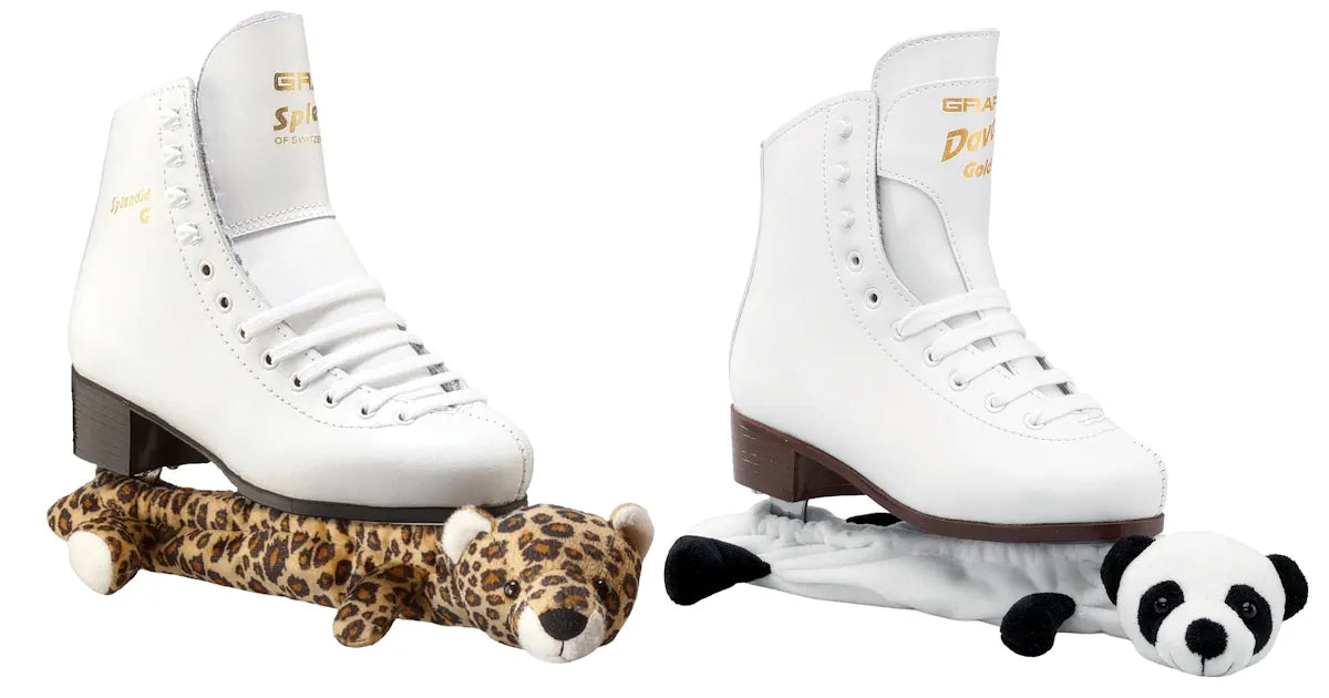 GRAF Fuzzy Skate Guards with Plush Head – Leopard & Panda — Buy now at ...